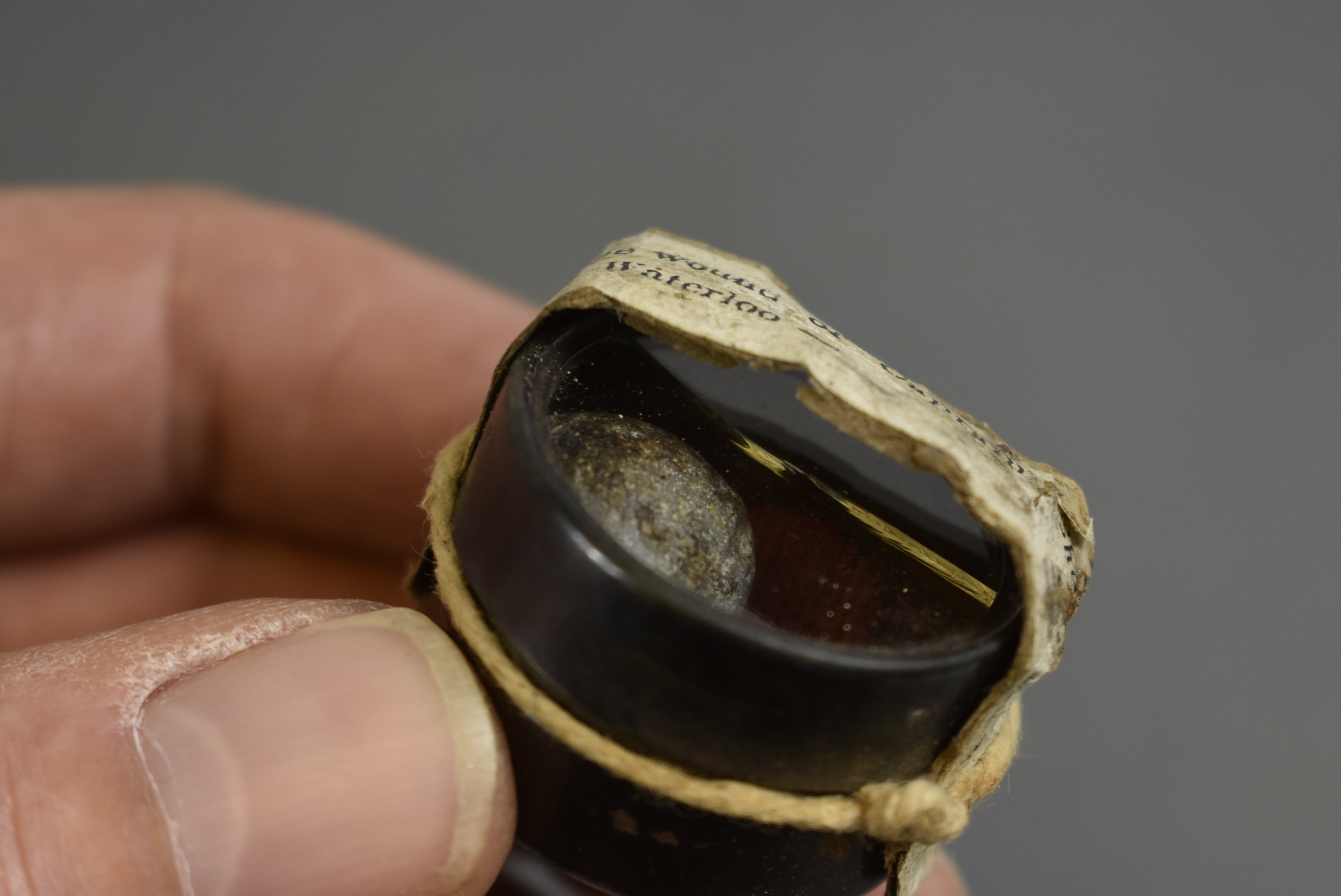 Lot 815 - A MUSKET BALL TAKEN FROM A WOUNDED OFFICER