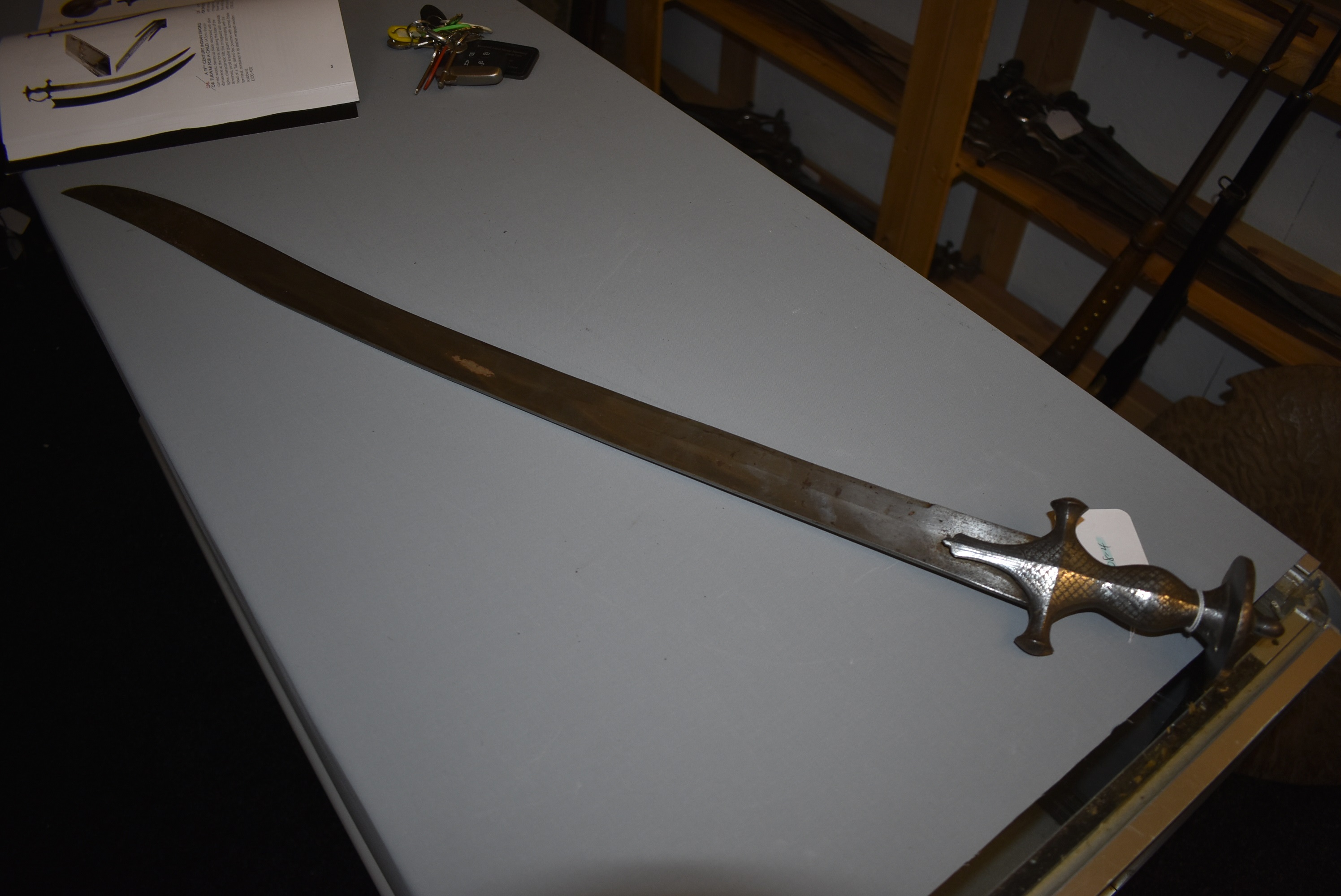 Lot 241 - A 19TH CENTURY INDIAN SOSUN PATTAH OR SWORD,