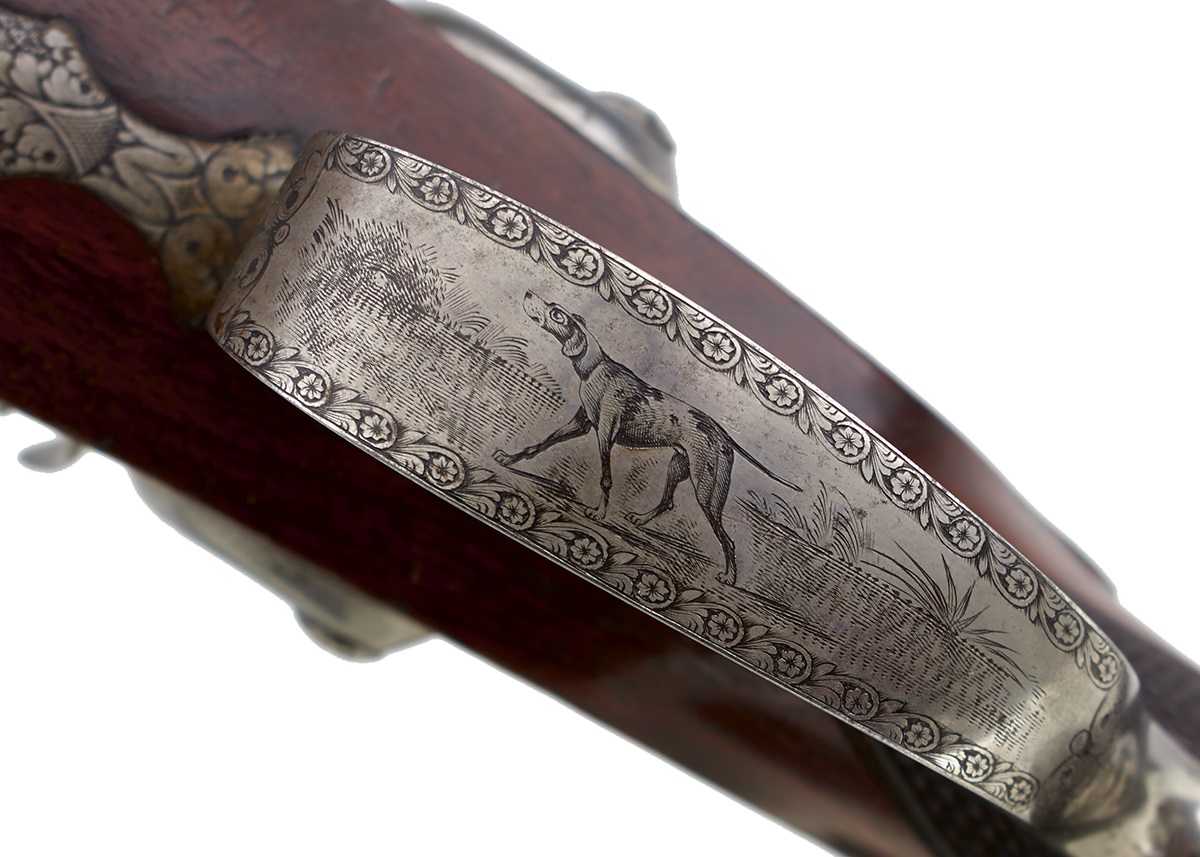 Lot 582 - A CRISP 12-BORE DOUBLE BARRELLED PERCUSSION