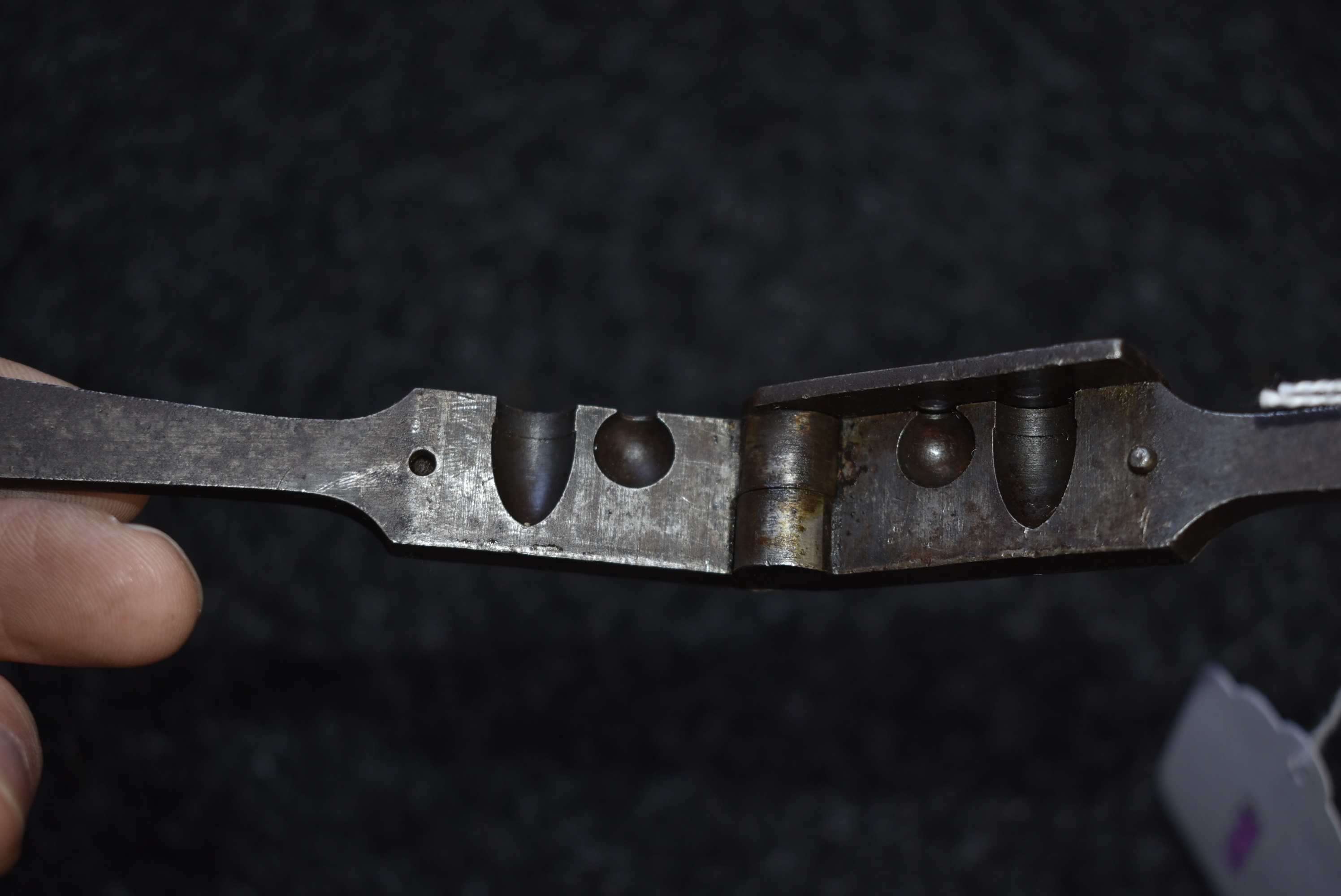 Lot 477 - A .36 CALIBRE COLT NAVY BULLET MOULD,