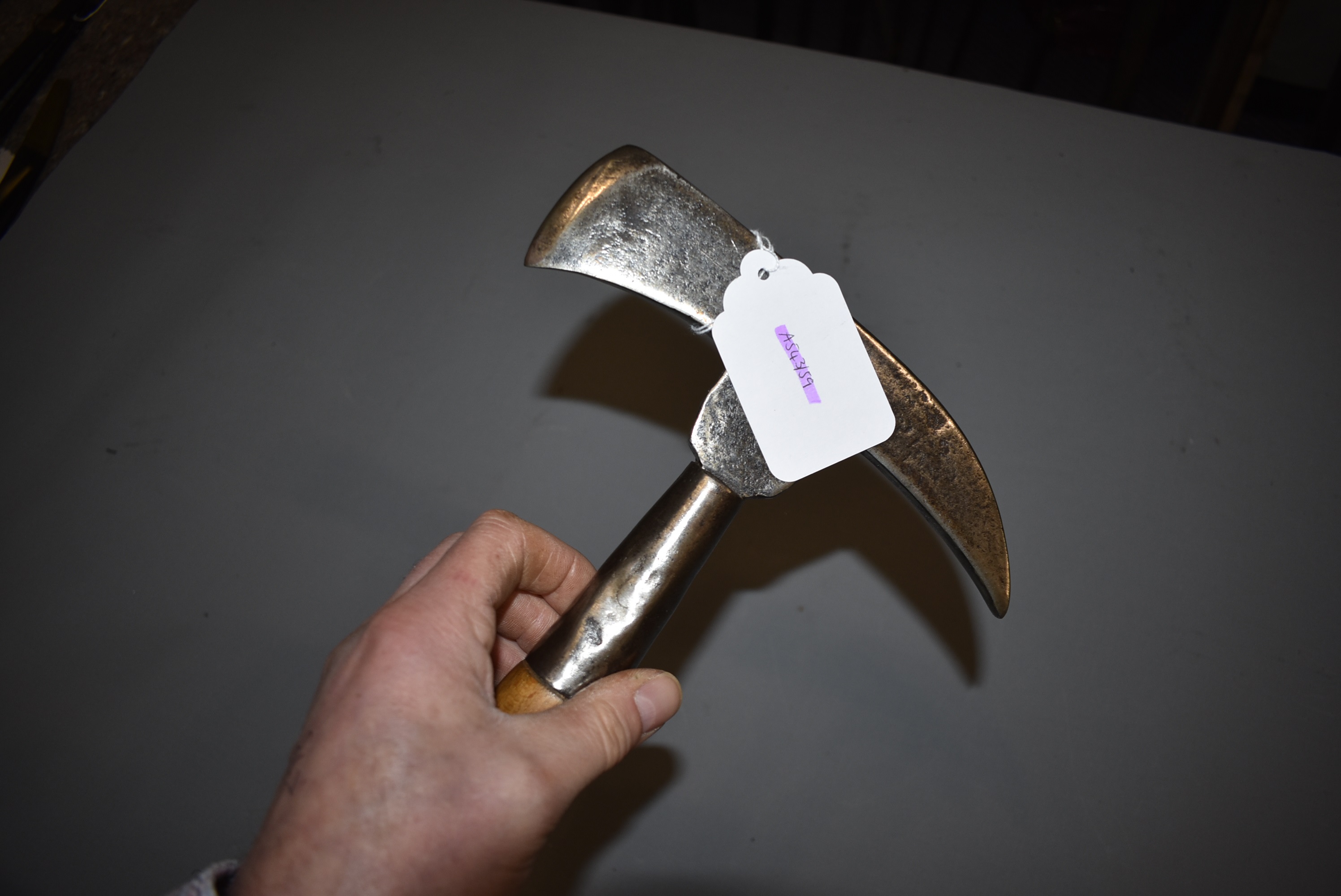 Lot 64 - A 19TH CENTURY BOARDING AXE,