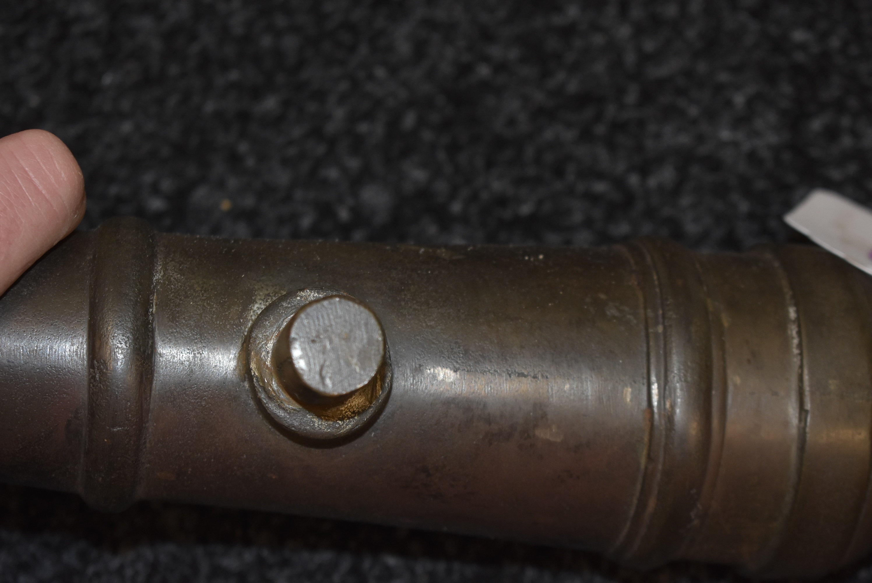 Lot 70 - A MID 19TH CENTURY CAST IRON CANNON BARREL,