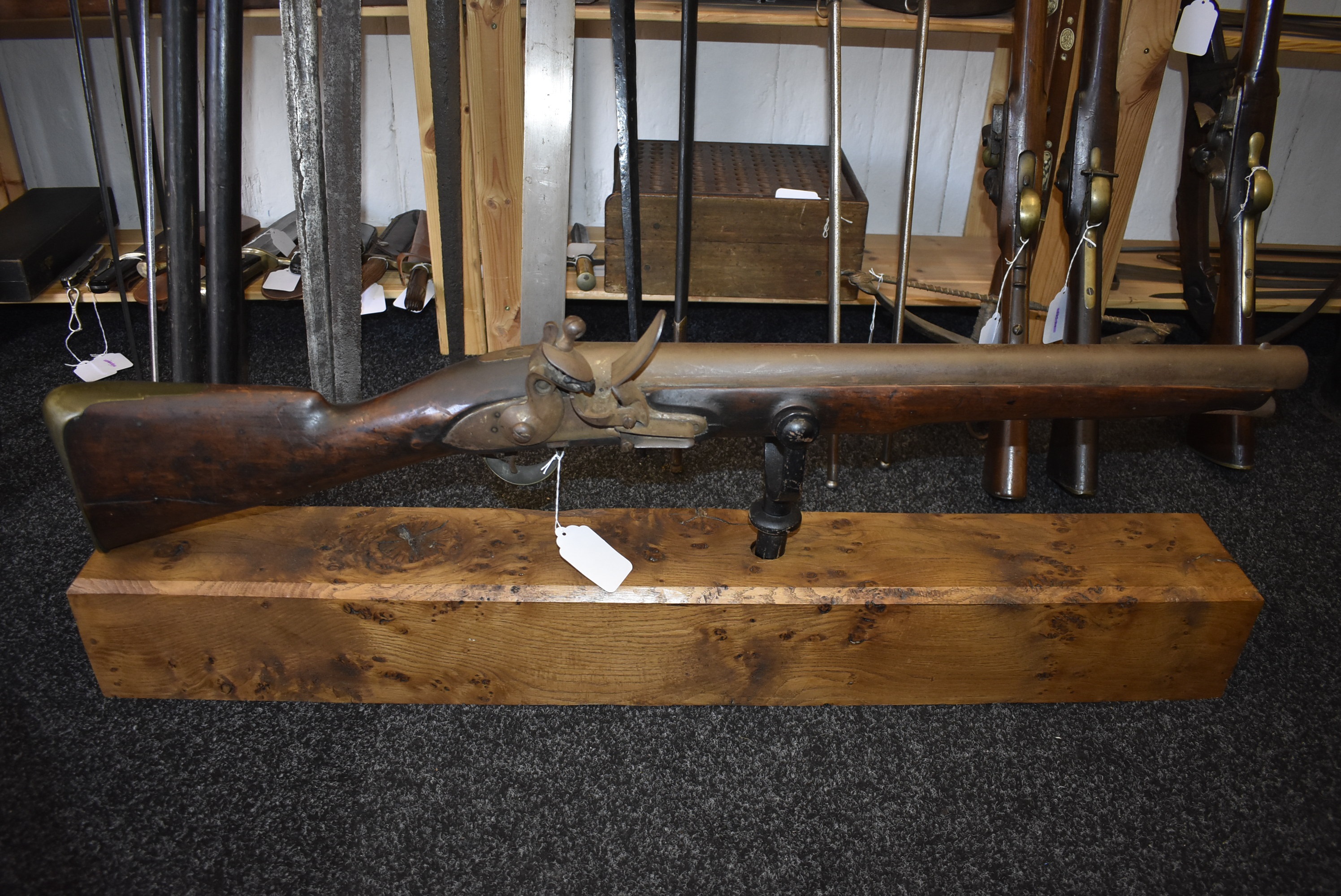 Lot 78 - A 4-BORE FLINTLOCK NAVAL SWIVEL OR DECK GUN,