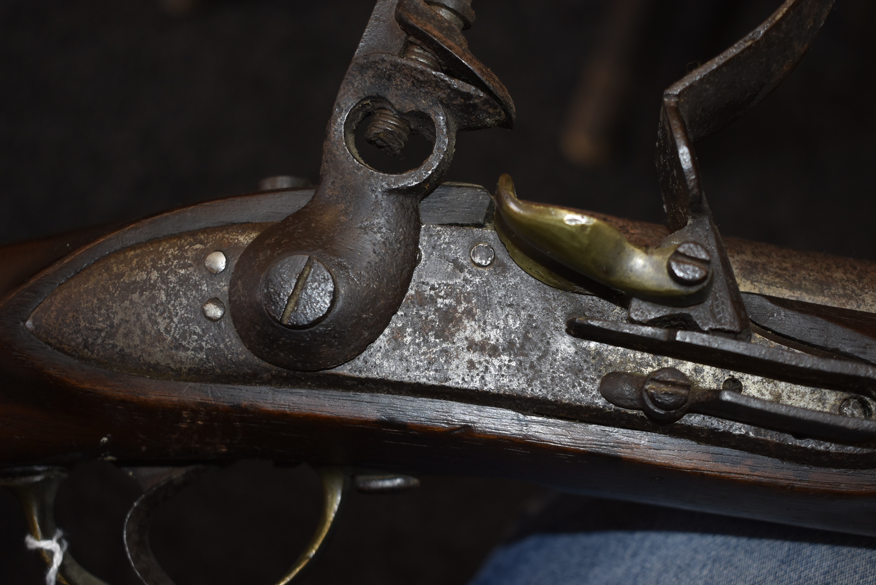 Lot 77 - A .700 CALIBRE FRENCH FLINTLOCK NAVAL CARBINE,