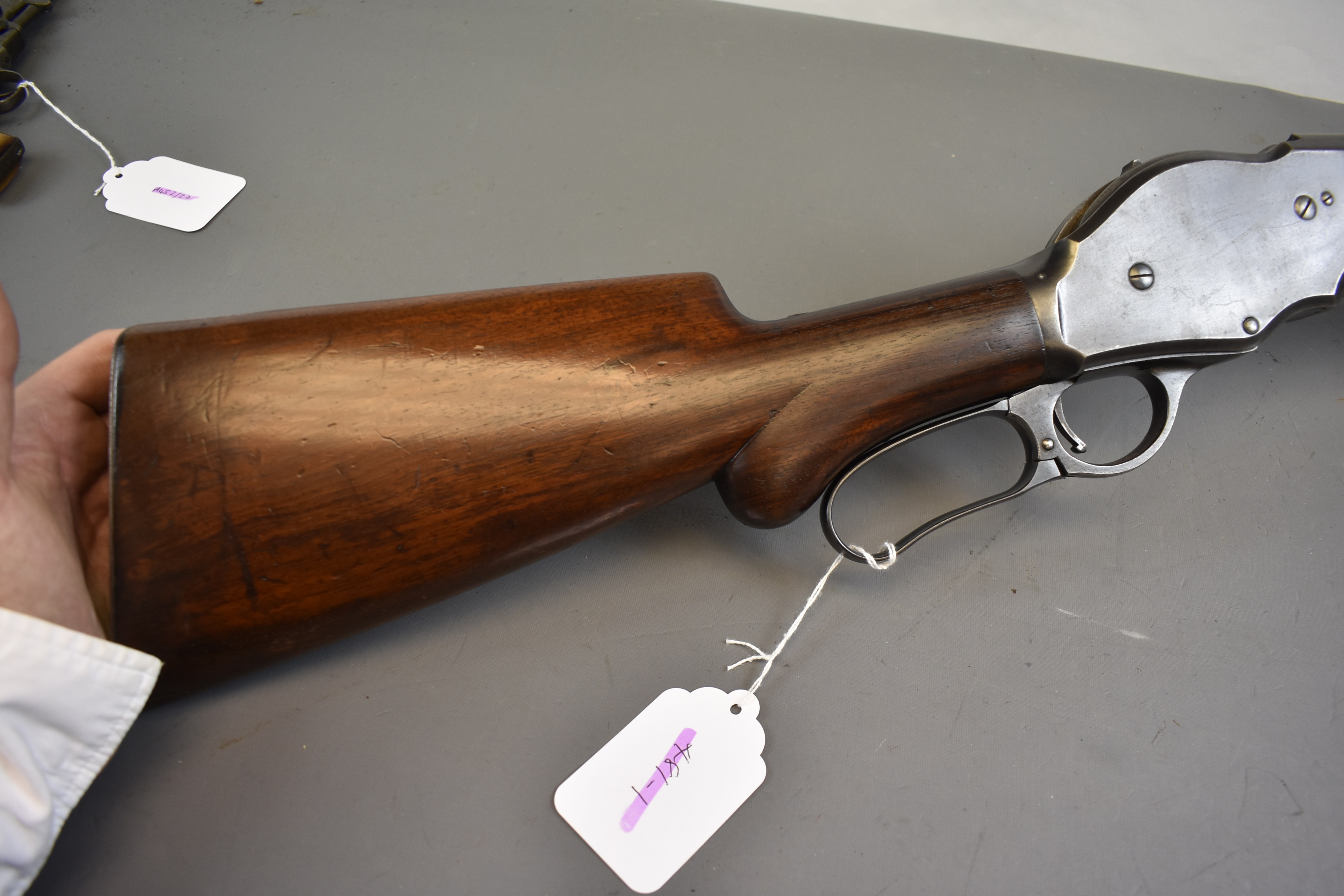 Lot 655 - A 10-BORE OBSOLETE CALIBRE WINCHESTER MODEL