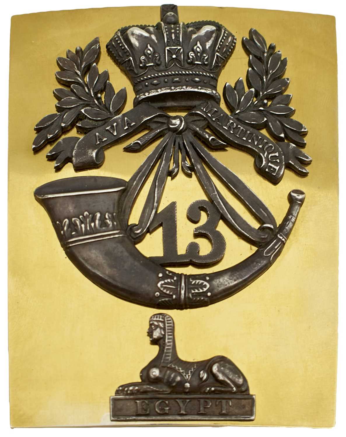 Lot 776 - AN OFFICER'S SHOULDER BELT PLATE TO THE 13TH