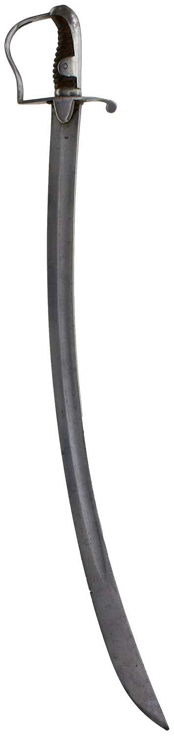 Lot 186 - A 1796 PATTERN LIGHT CAVALRY TROOPER'S SABRE,