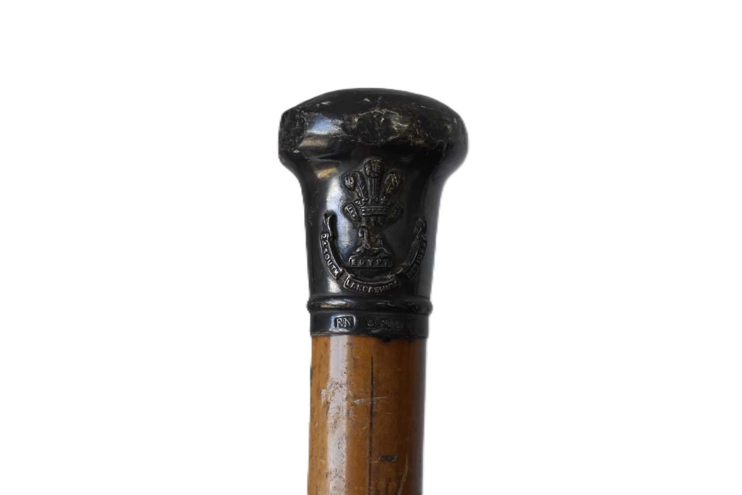 Lot 615 - A SILVER TOPPED WALKING CANE,