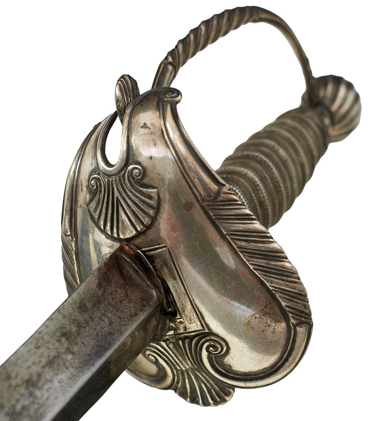 Lot 311 - AN 18TH CENTURY SILVER HILTED SMALL SWORD,