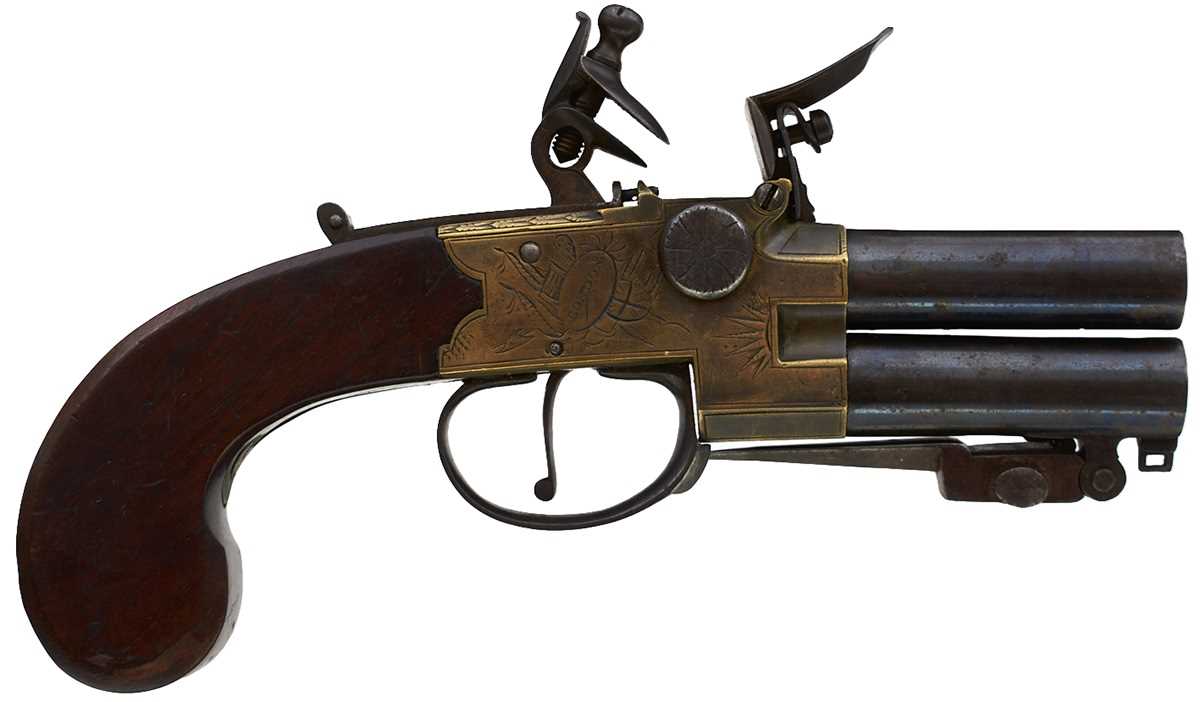 Lot 754 - A 54-BORE FLINTLOCK BOXLOCK TAP ACTION