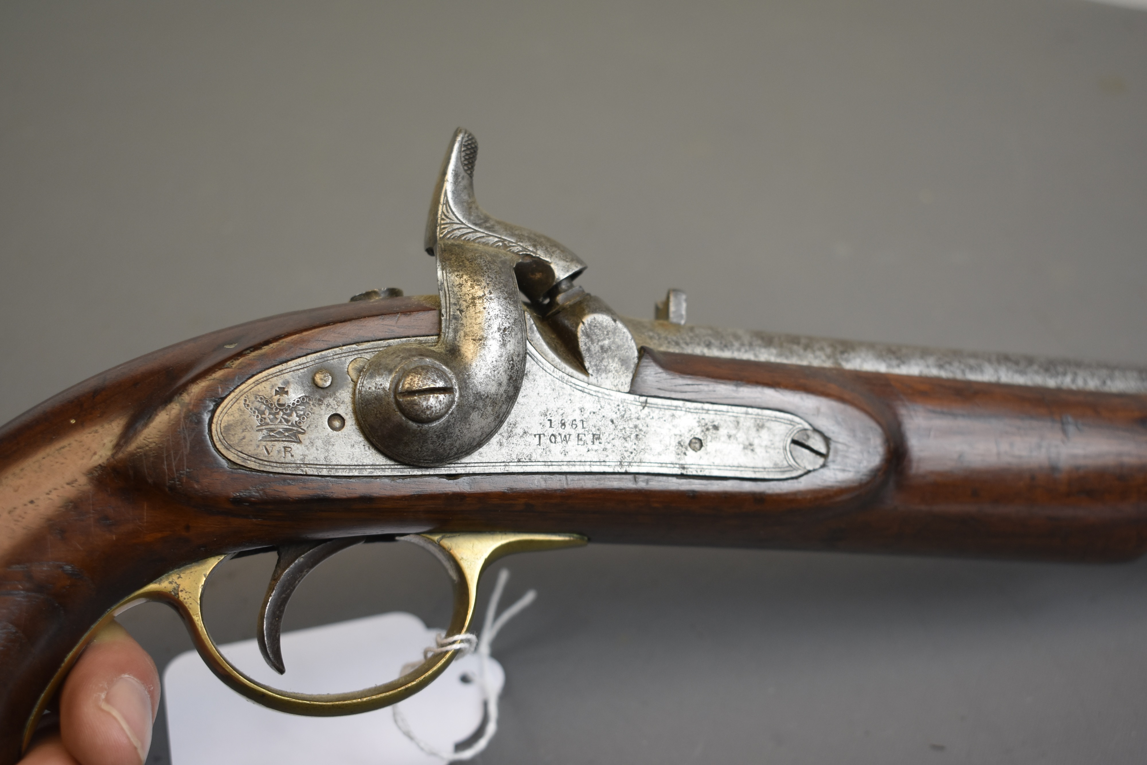 Lot 273 - A.577 CALIBRE PATTERN 1856 LANCER'S PISTOL,