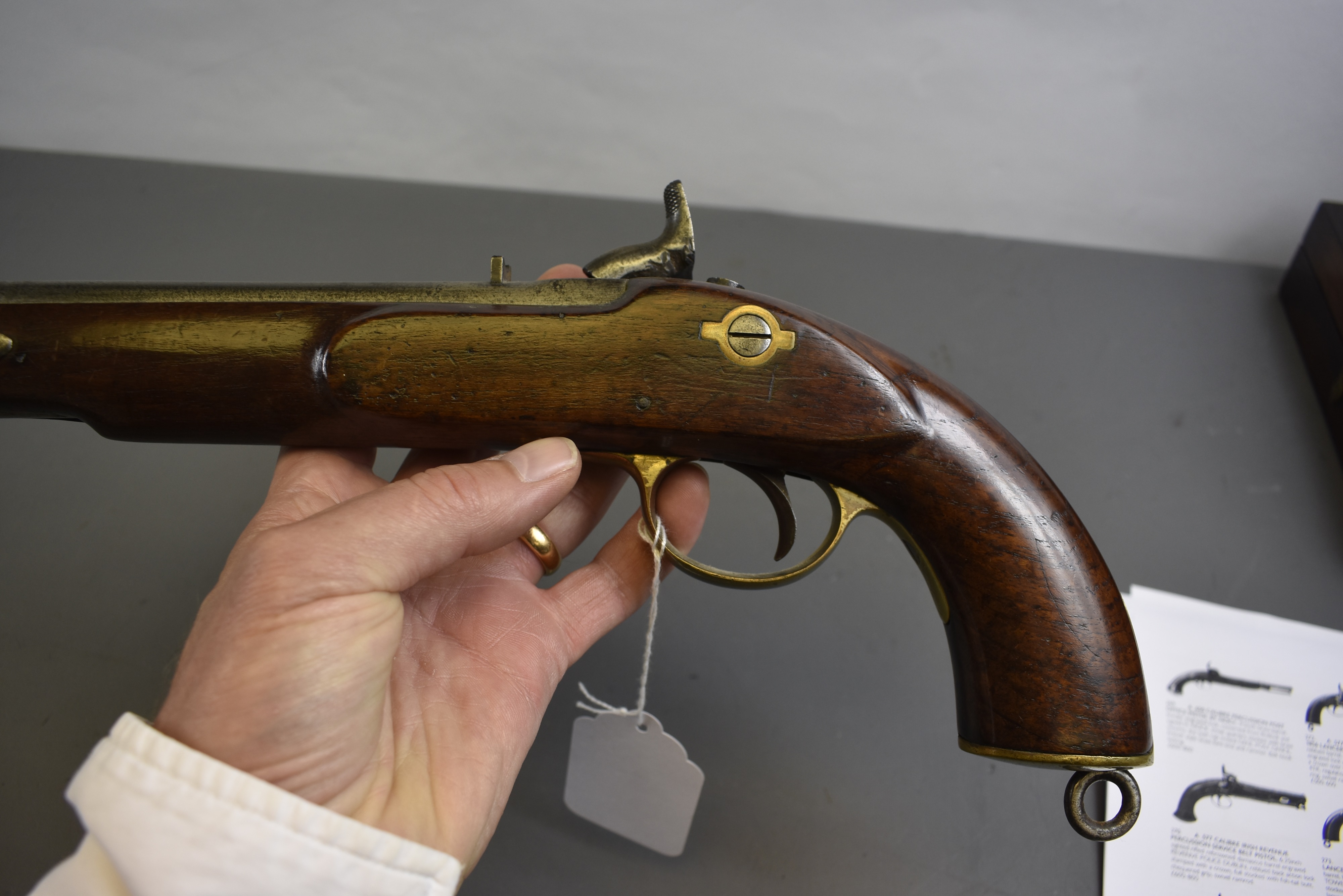 Lot 273 - A.577 CALIBRE PATTERN 1856 LANCER'S PISTOL,