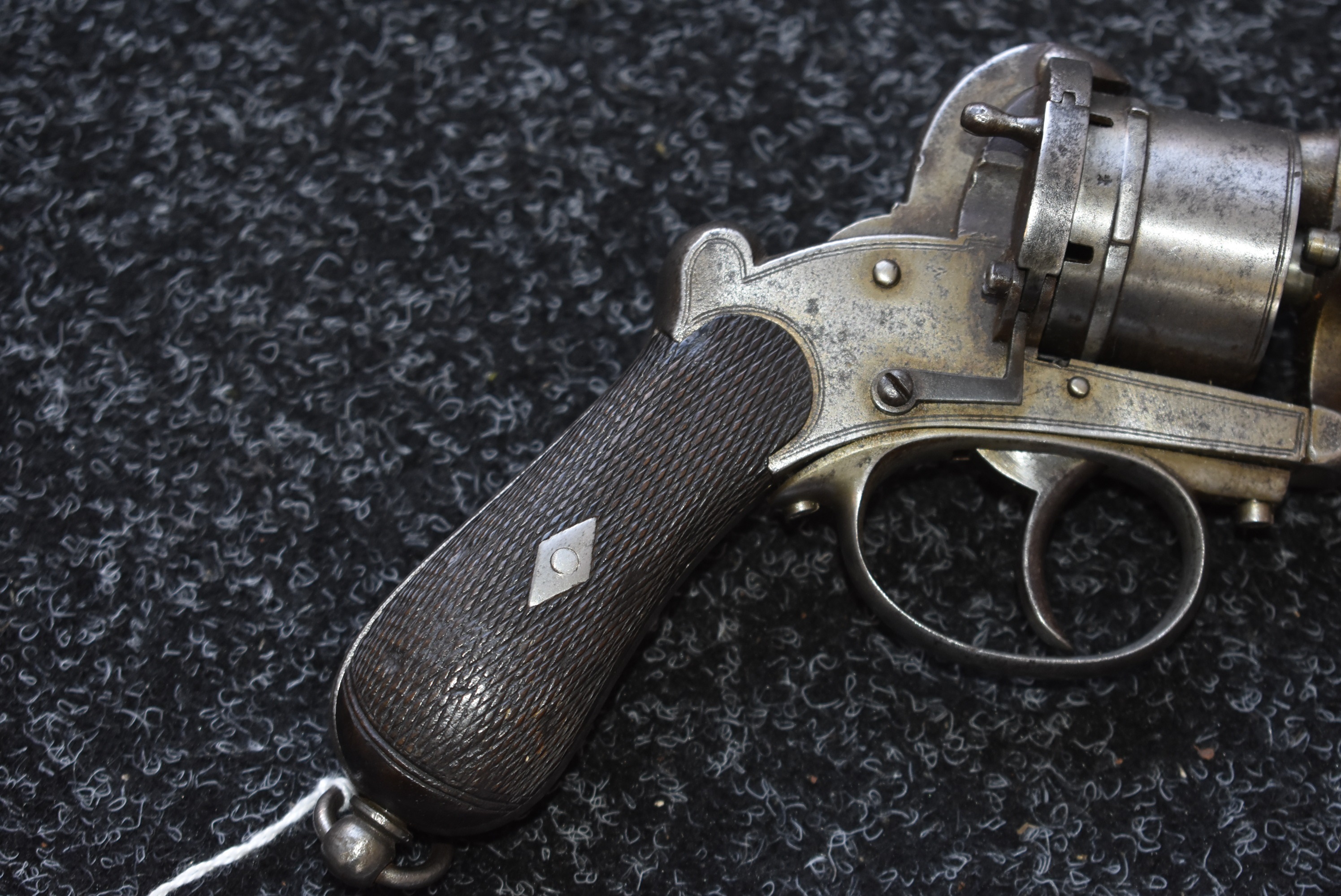 Lot 671 - A 9MM SIX-SHOT LEFAUCHEUX PINFIRE REVOLVER,