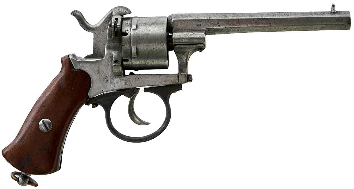 Lot 536 - A 9MM SIX-SHOT PINFIRE REVOLVER FOR