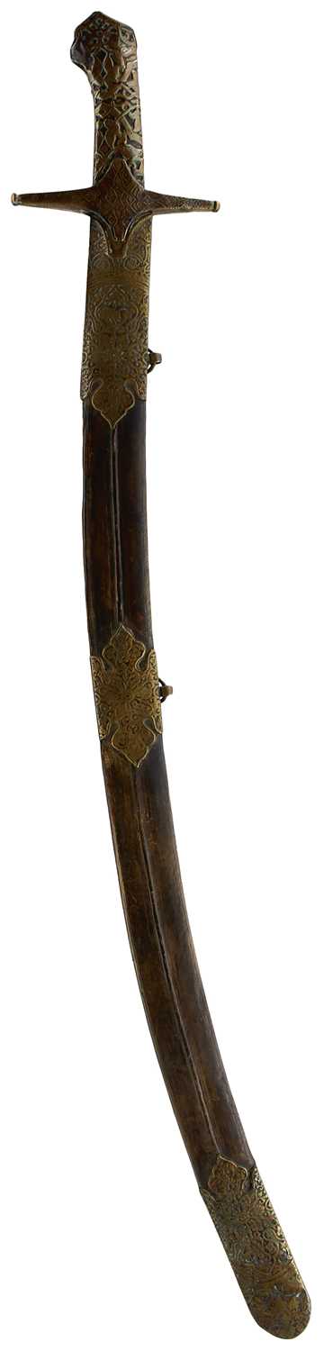 Lot 109 - A 19TH CENTURY PERSIAN SWORD,