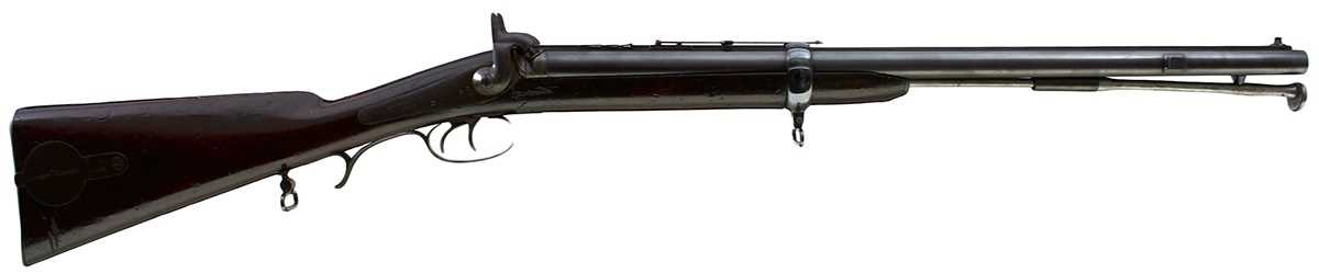 Lot 563 - A GOOD .577 CALIBRE PERCUSSION JACOB’S RIFLE