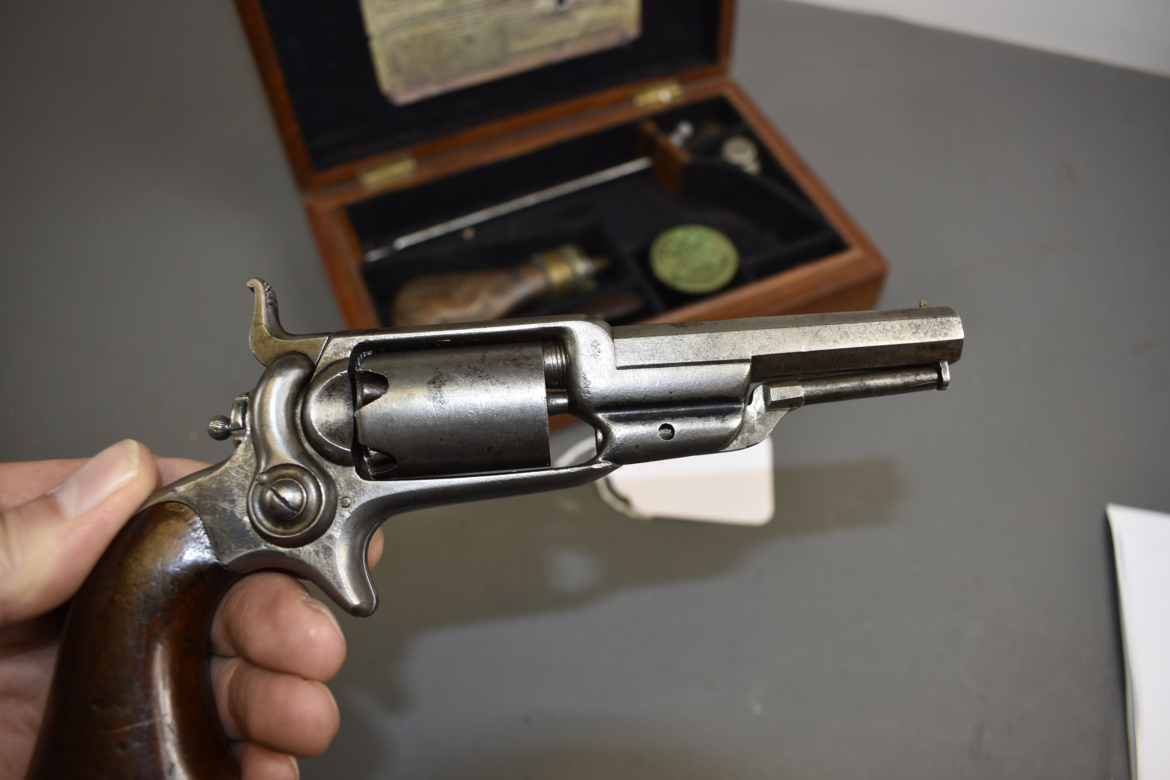 Lot 294 - A LATER CASED FIVE SHOT PERCUSSION COLT ROOT
