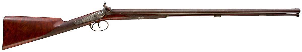 Lot 323 - A 16-BORE DOUBLE BARRELLED PERCUSSION