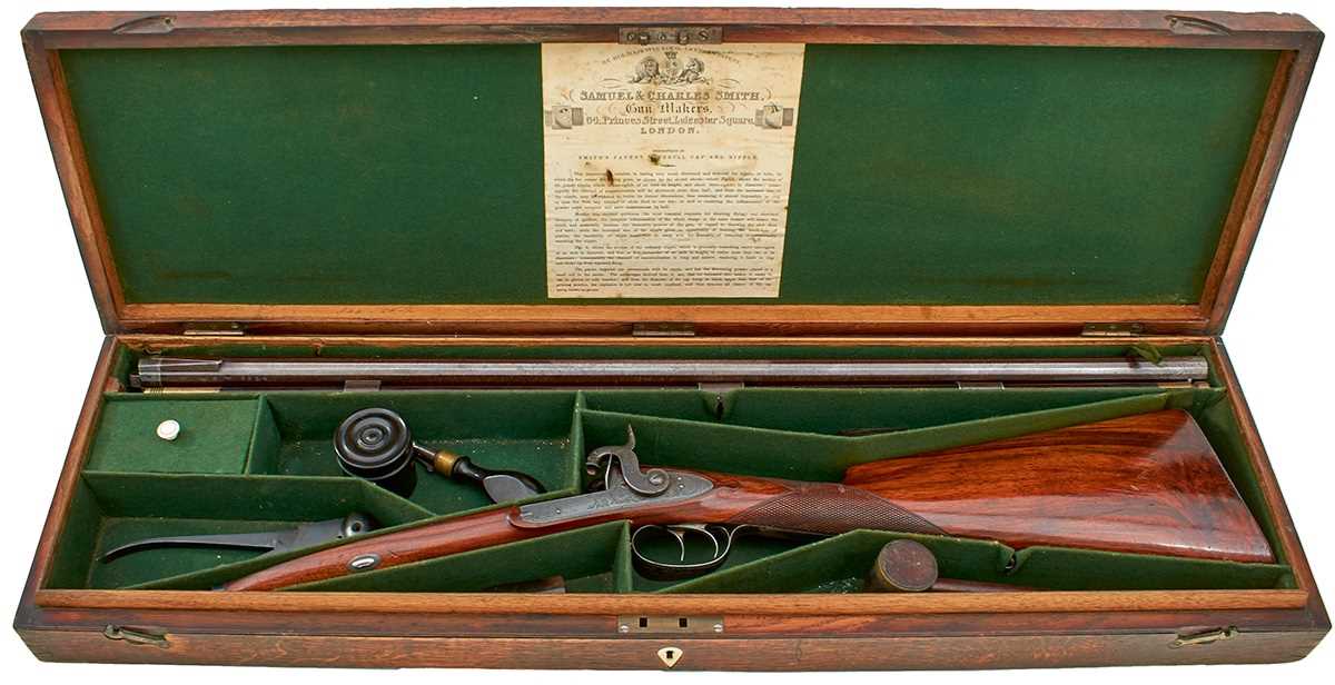 Lot 309 - A CASED 20-BORE DOUBLE BARRELLED RIFLE FOR