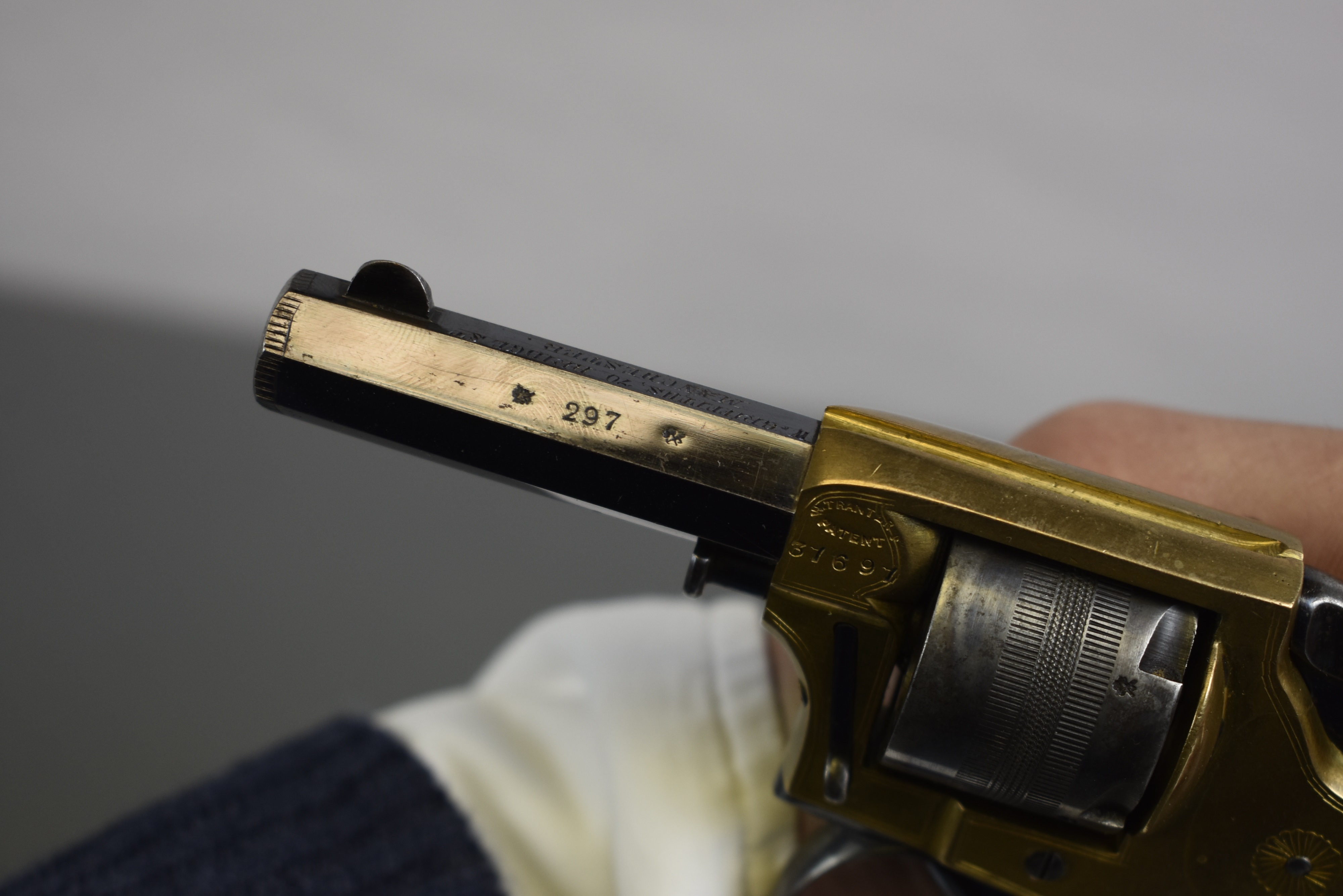 Lot 350 - A GOOD CASED .297 CALIBRE RIMFIRE OBSOLETE