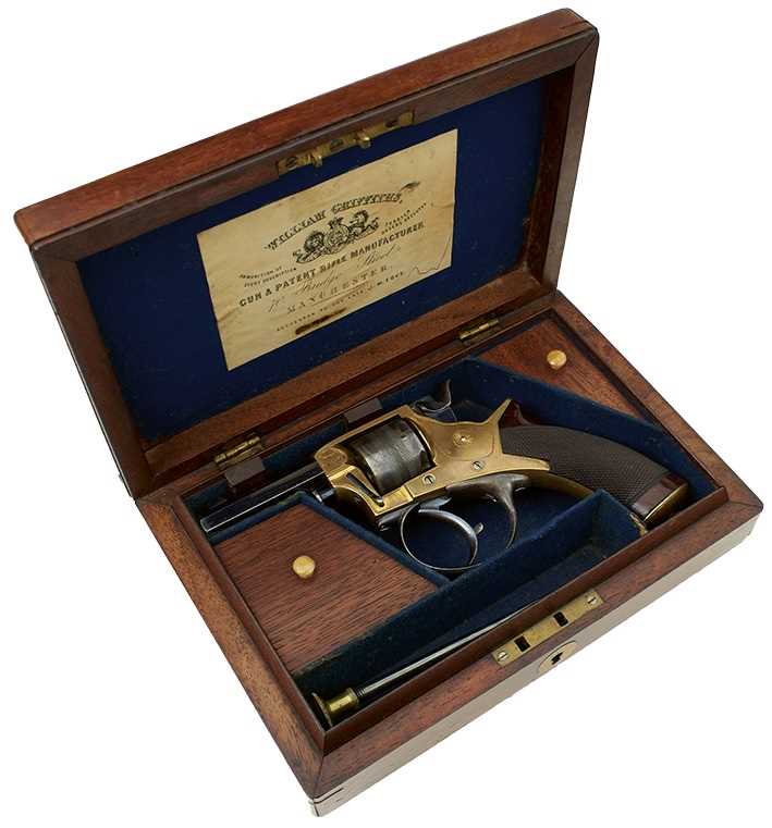 Lot 350 - A GOOD CASED .297 CALIBRE RIMFIRE OBSOLETE