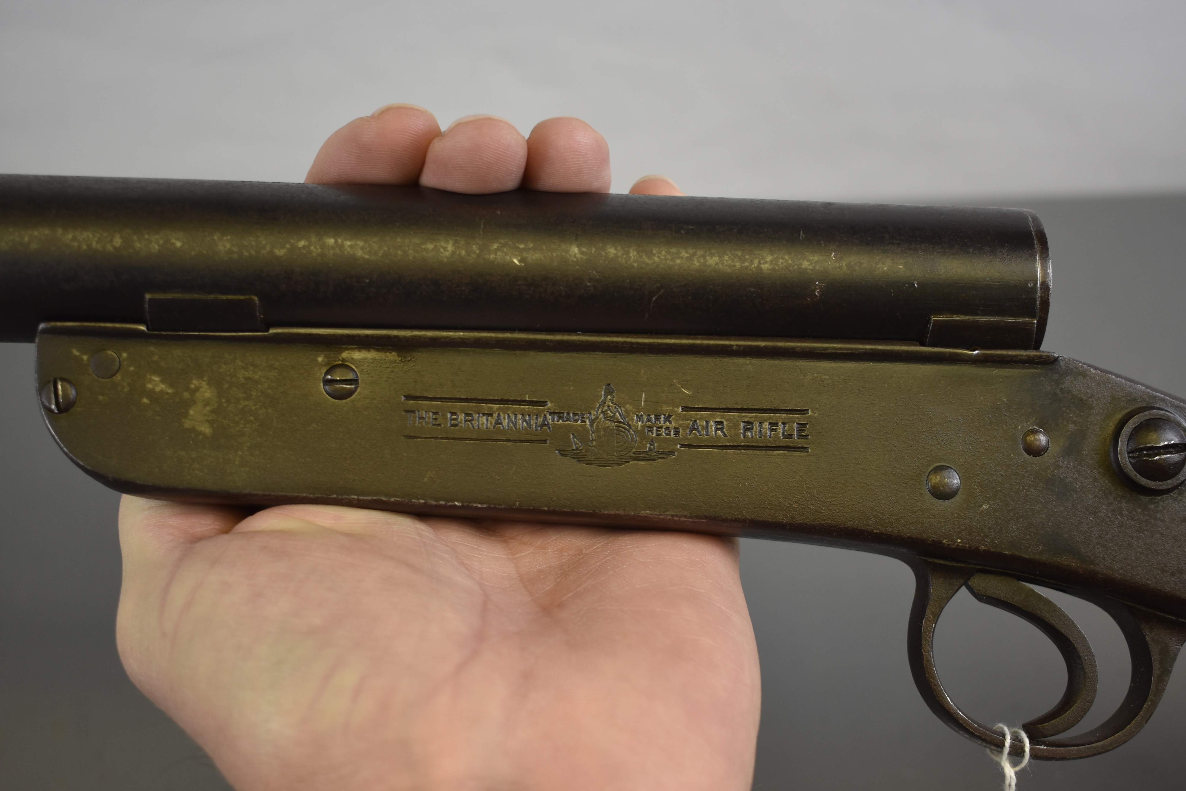 Lot 400 - AN ANTIQUE .25 CALIBRE BONEHILL IMPROVED