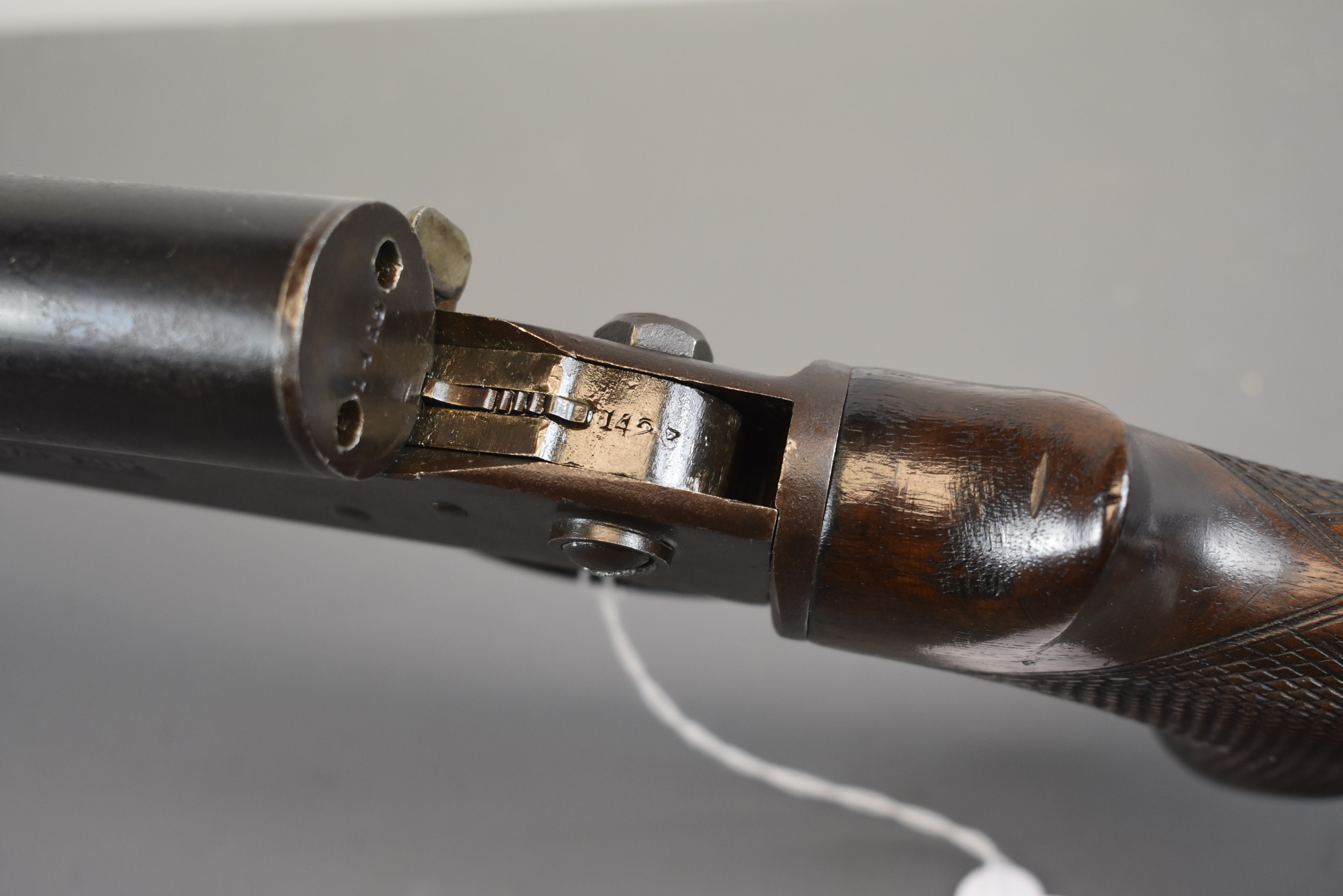 Lot 400 - AN ANTIQUE .25 CALIBRE BONEHILL IMPROVED