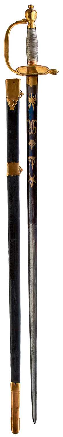 Lot 554 - A 1796 PATTERN INFANTRY OFFICER'S SWORD,