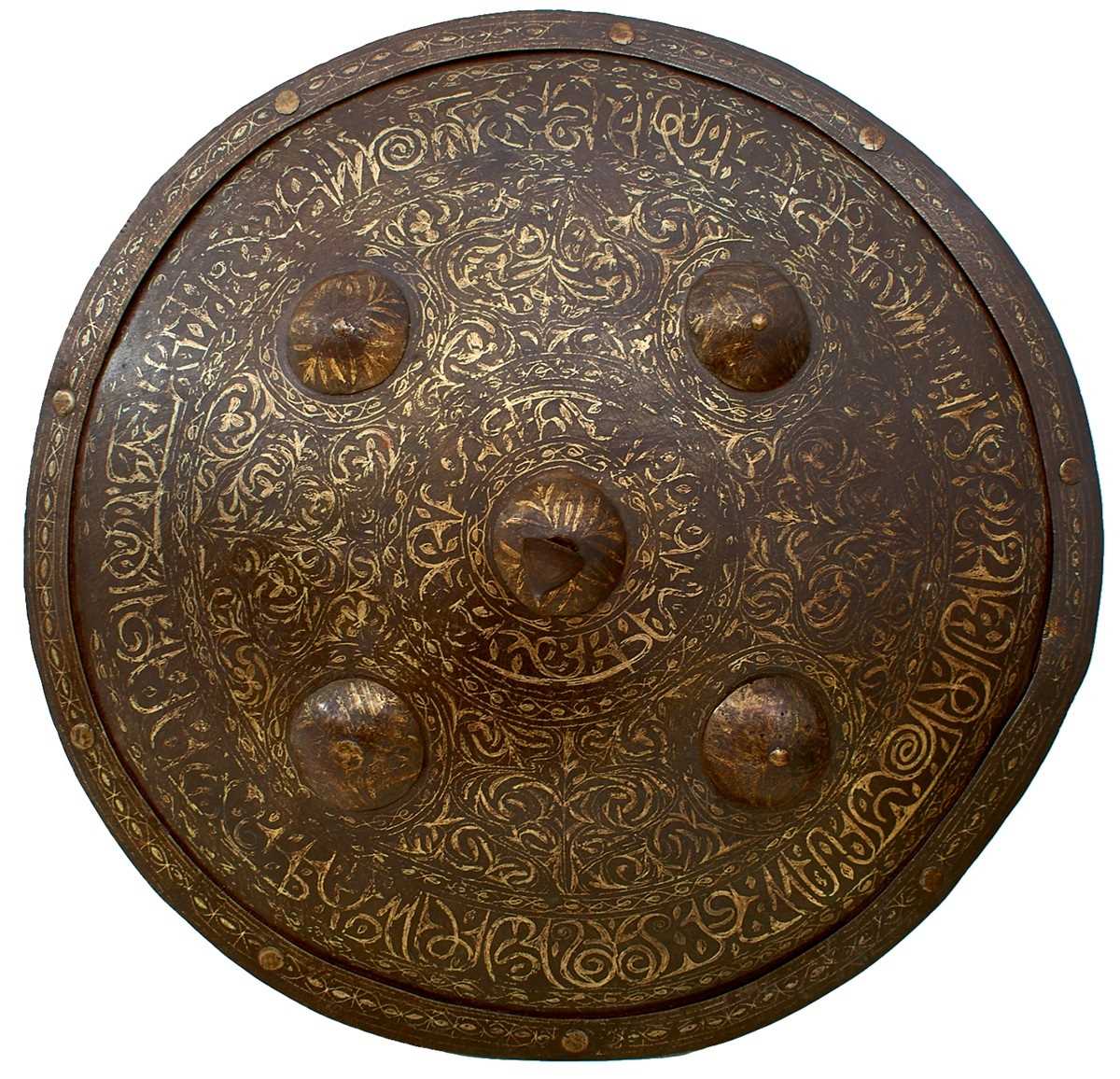 Lot 485 - A LATE 19TH CENTURY INDIAN DHAL OR SHIELD,