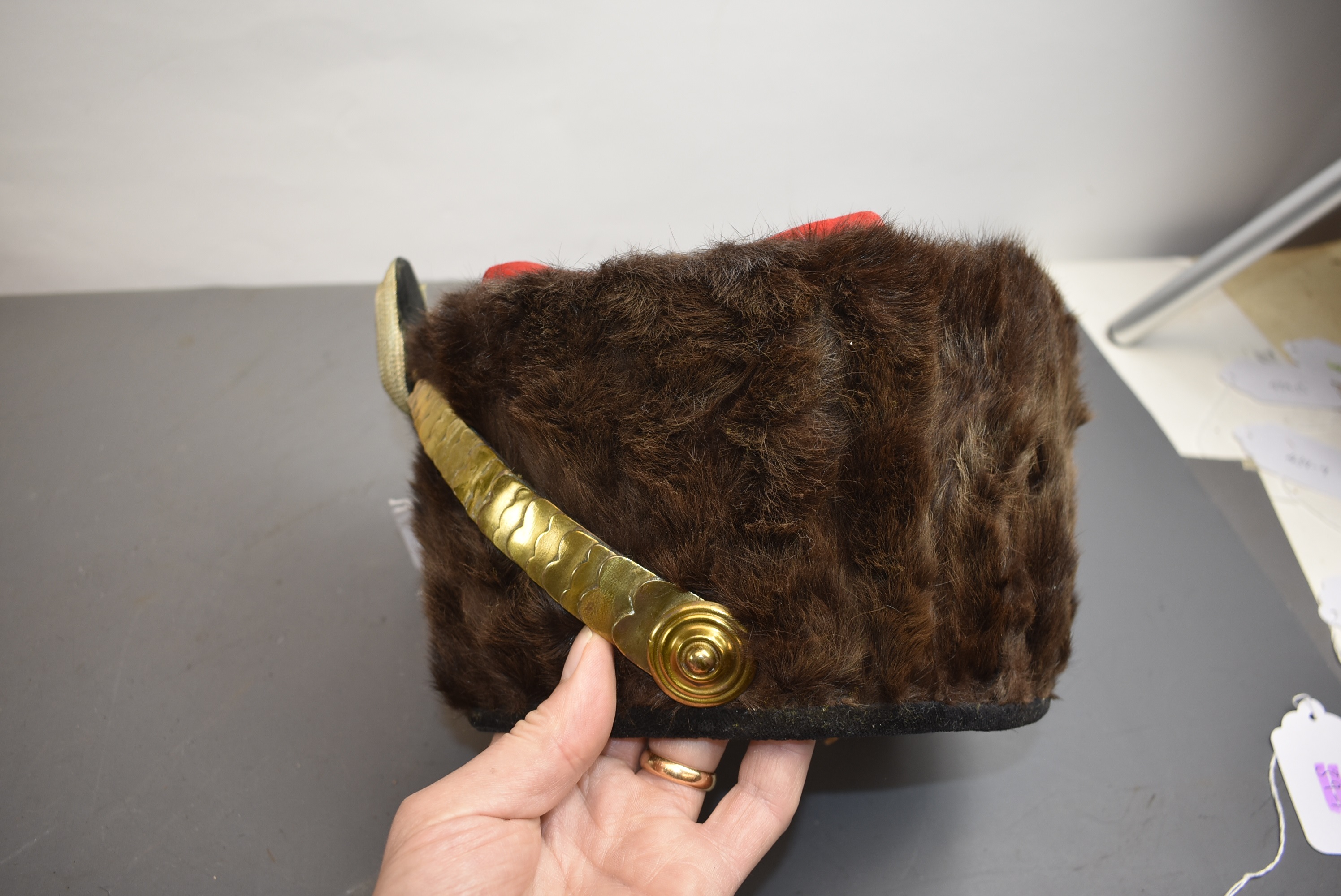 Lot 766 - AN IMPERIAL GERMAN 1ST LEIB HUSSARS BUSBY,