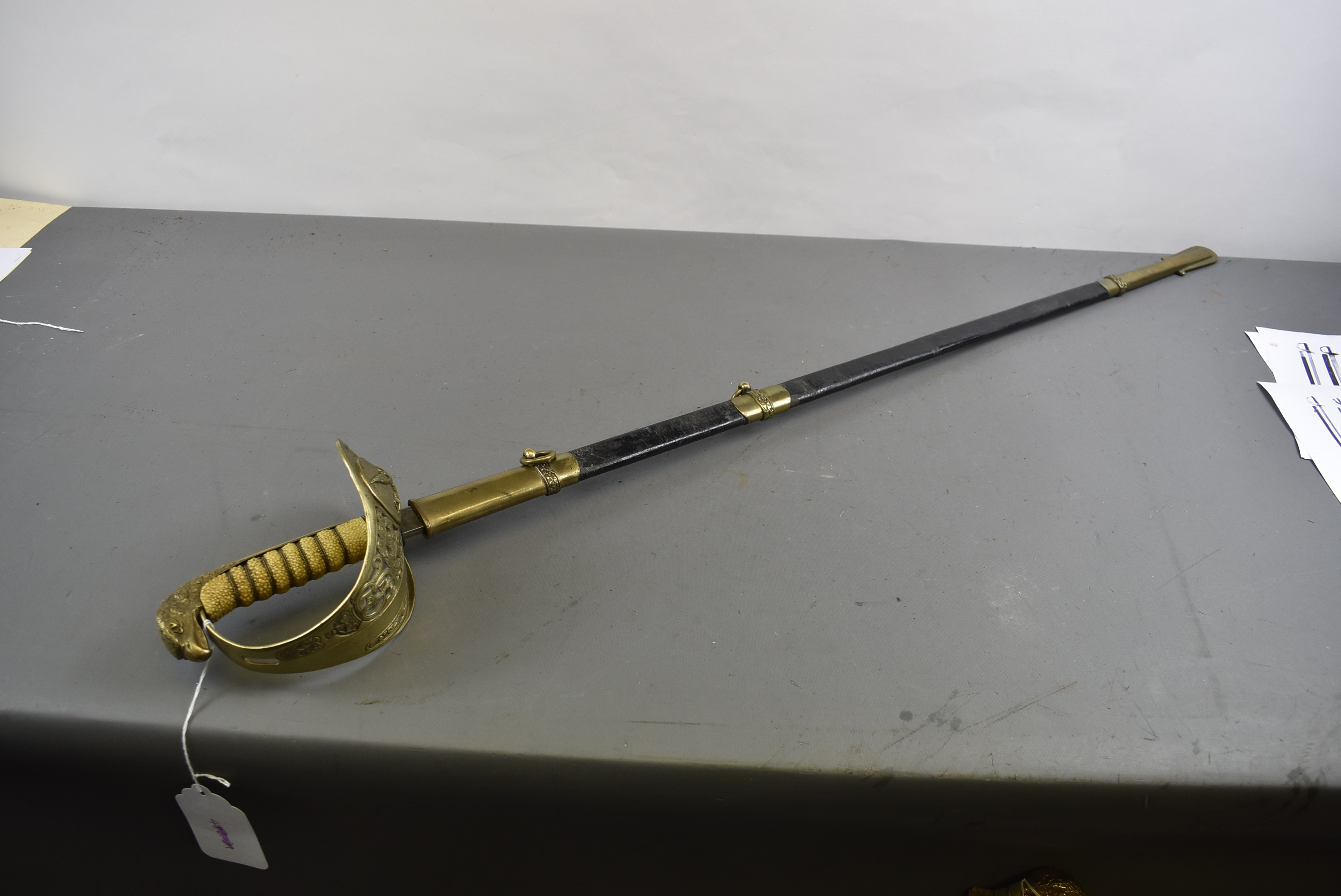 Lot 602 - AN RAF OFFICER'S SWORD,