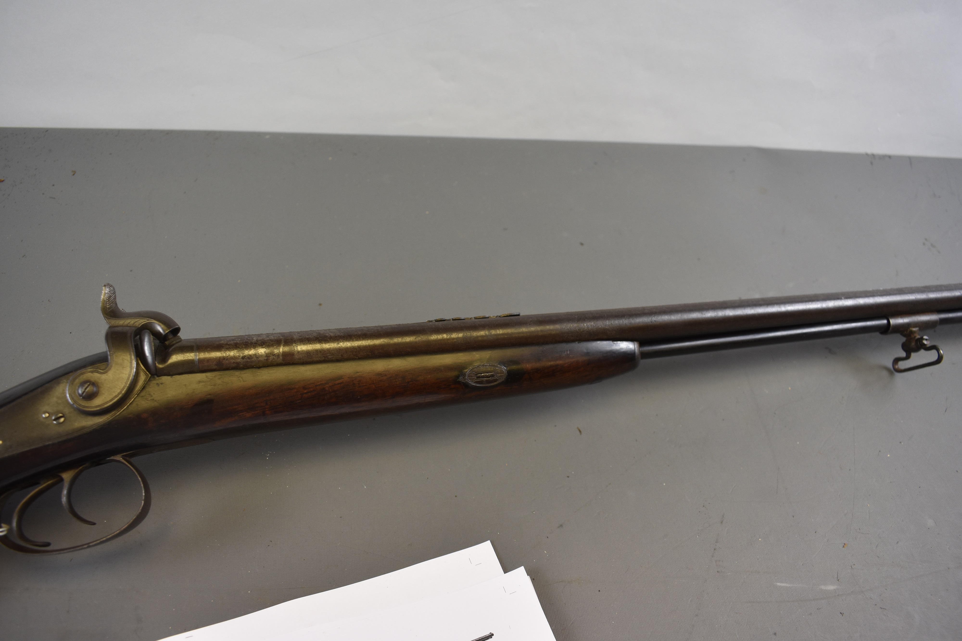 Lot 192 - A SCARCE .500 DOUBLE BARRELLED PERCUSSION