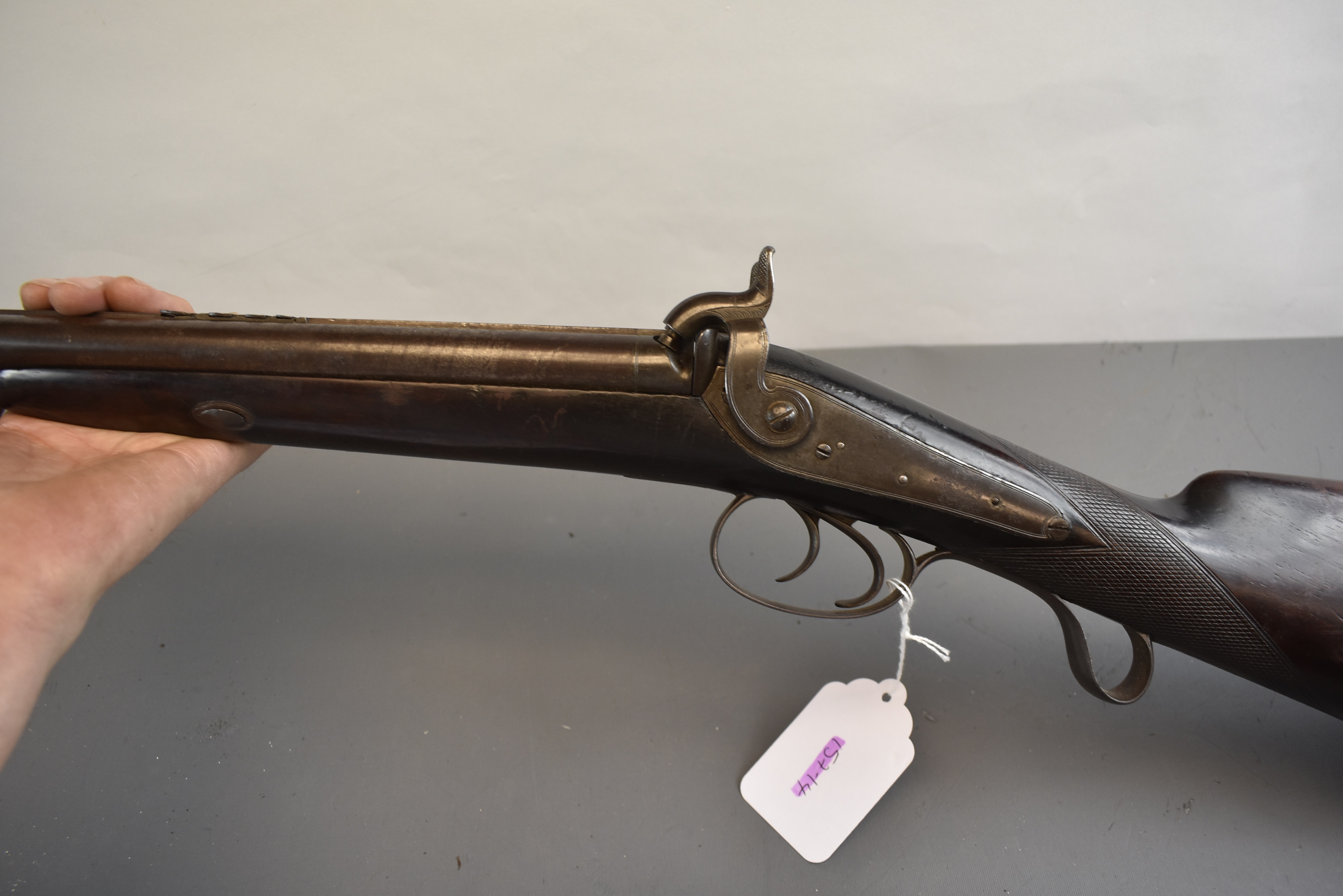 Lot 192 - A SCARCE .500 DOUBLE BARRELLED PERCUSSION