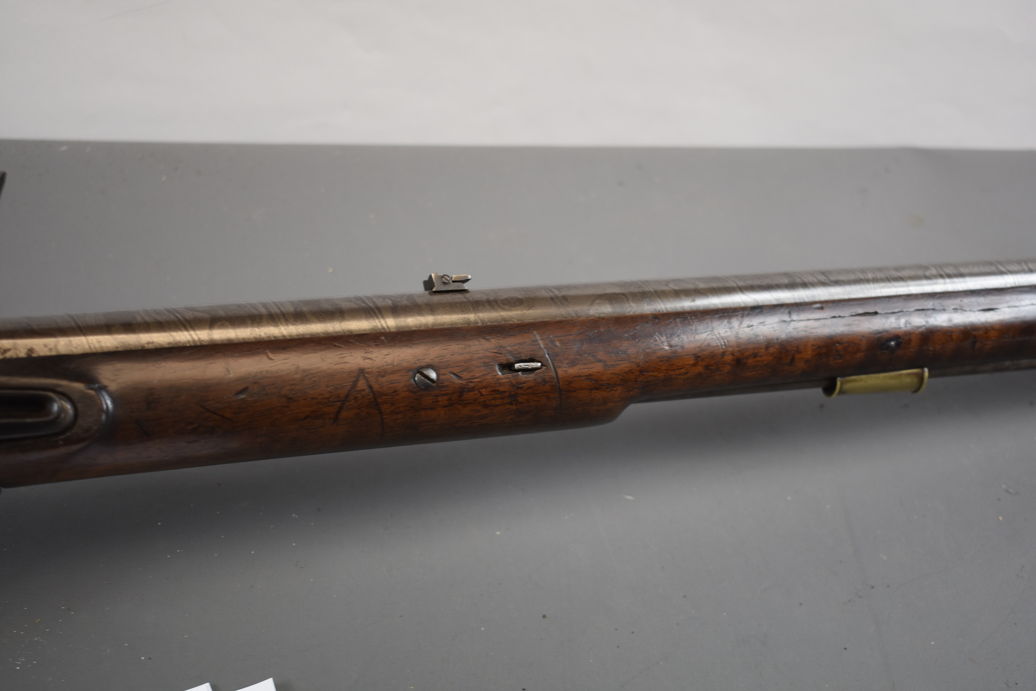 Lot 183 - A .650 CALIBRE FLINTLOCK BAKER RIFLE,