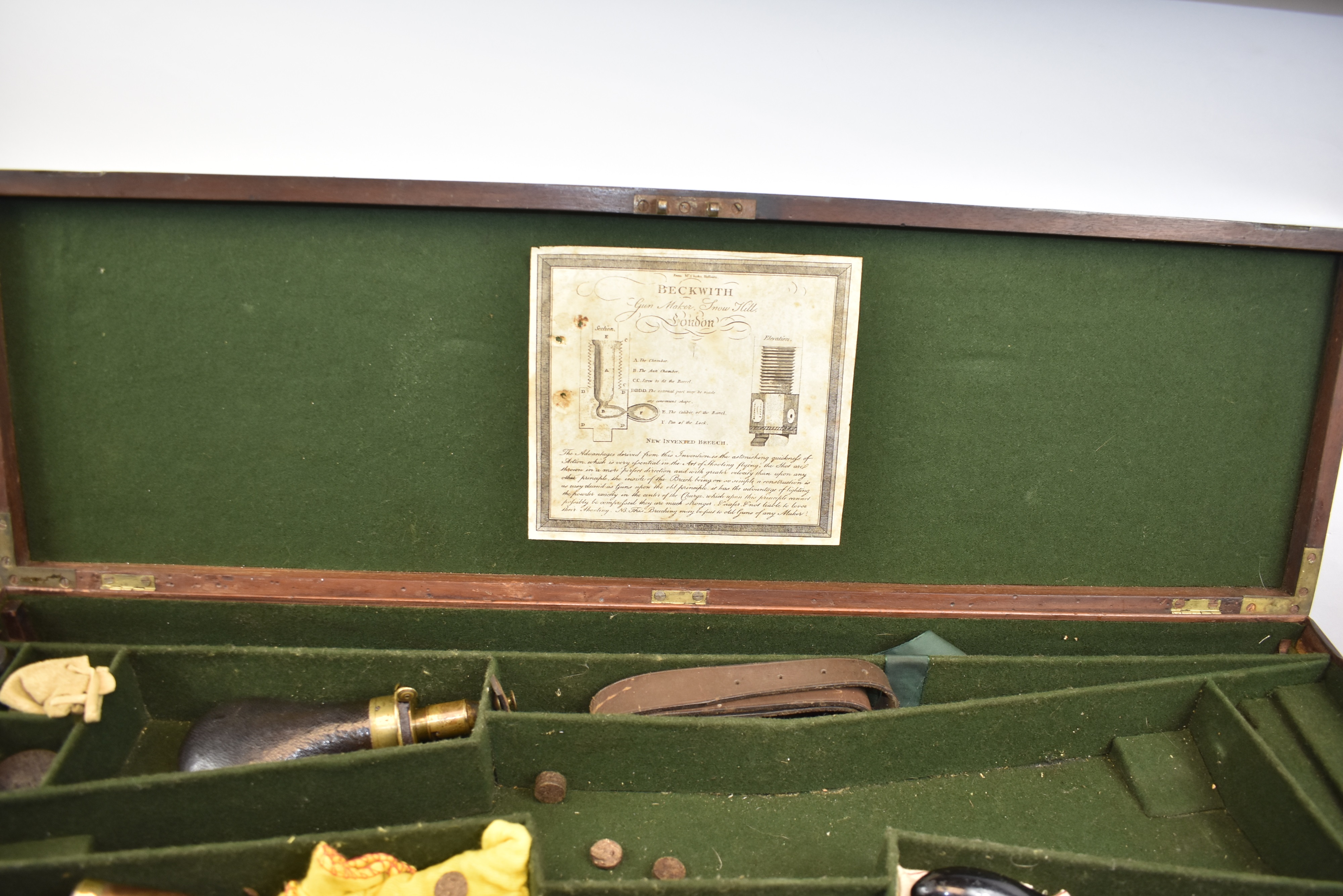 Lot 207 - A RARE CASED .650 CALIBRE BAKER SPORTING