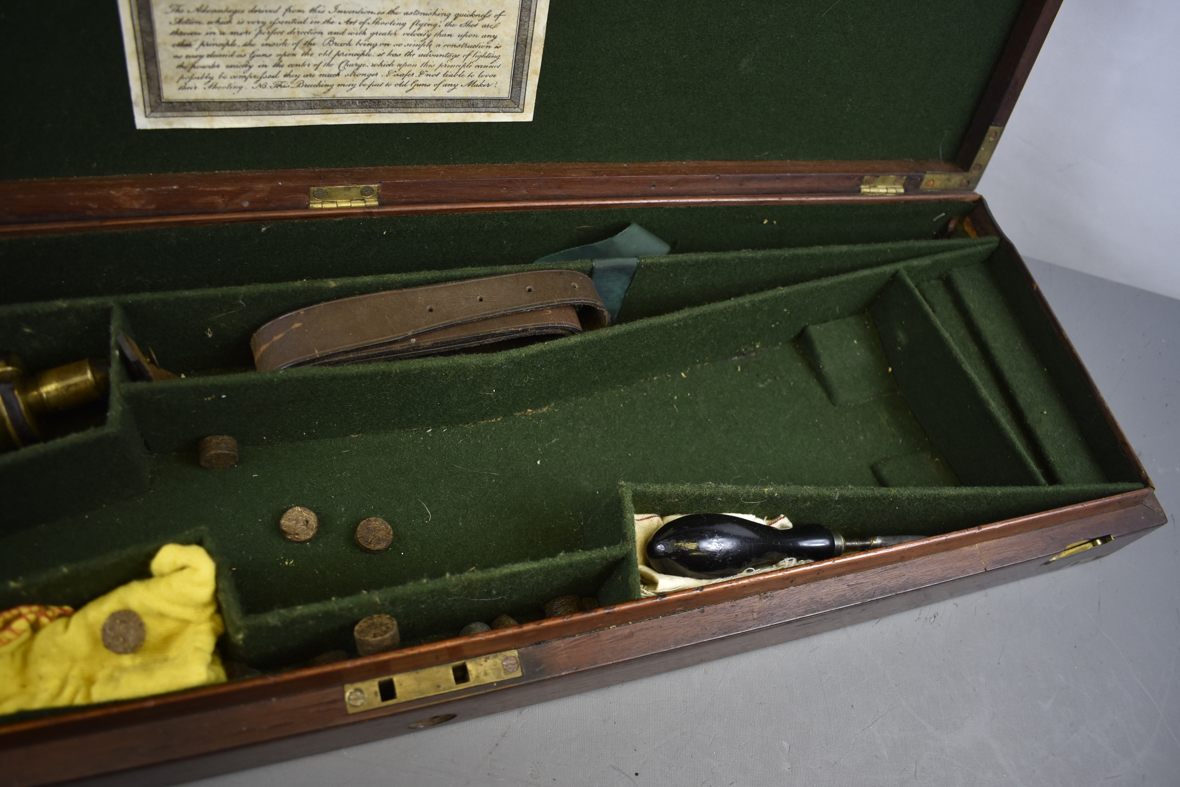 Lot 207 - A RARE CASED .650 CALIBRE BAKER SPORTING