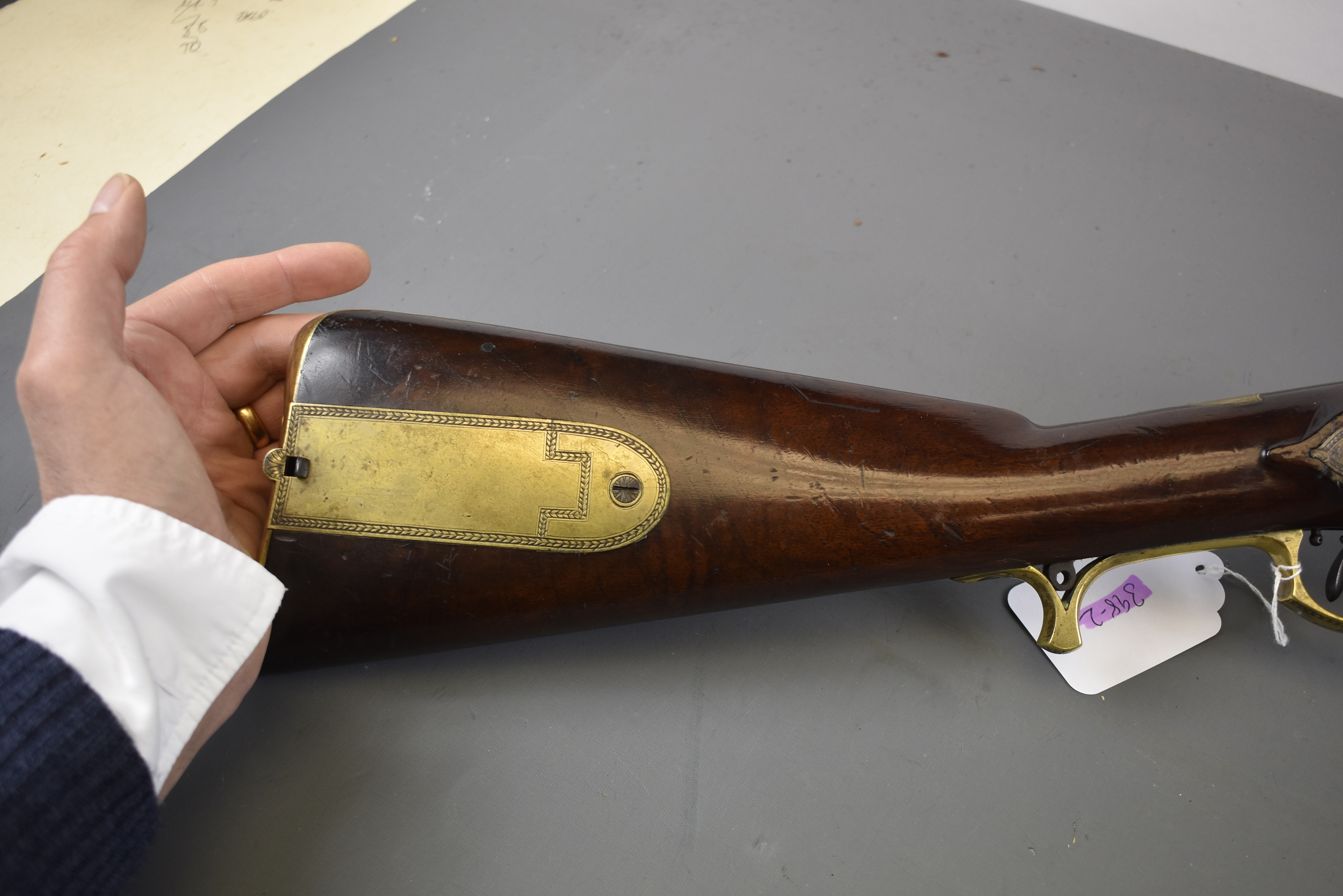 Lot 207 - A RARE CASED .650 CALIBRE BAKER SPORTING