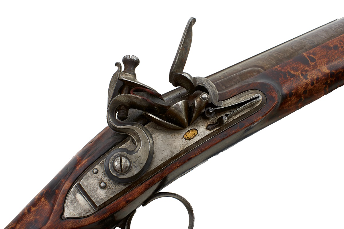 Lot 221 - A 12-BORE FLINTLOCK SPORTING GUN BY HENRY