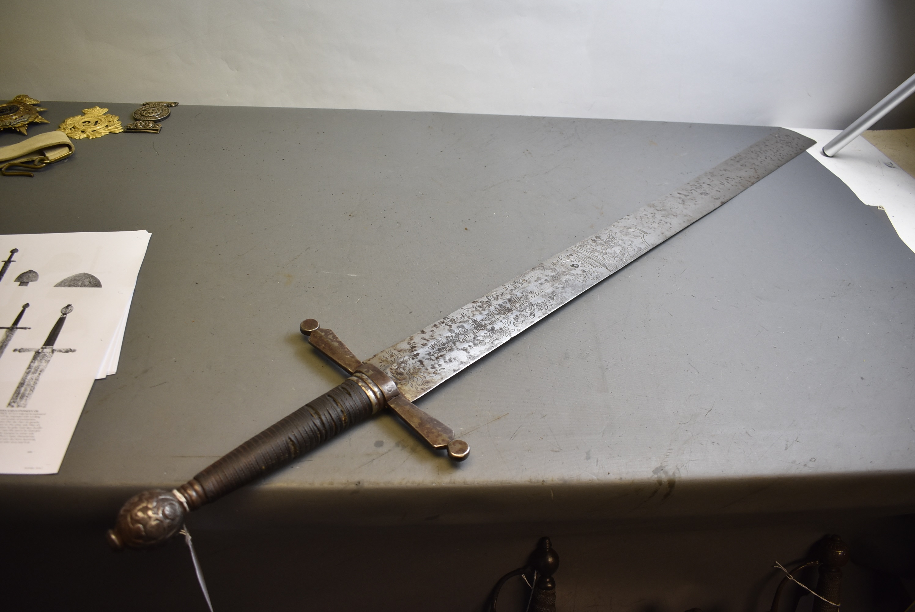Lot 895 - A GERMAN EXECUTIONER'S SWORD OR SWORD OF
