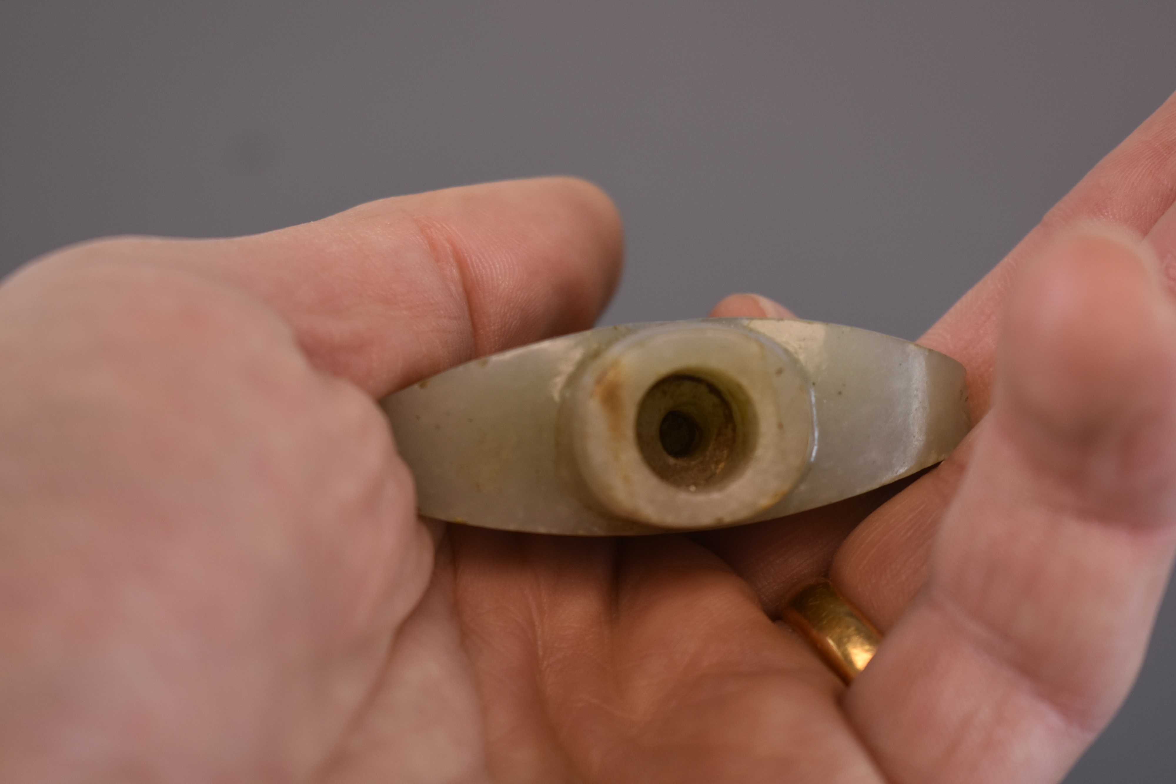 Lot 33 - TWO 17TH/18TH CENTURY CHINESE JADE SWORD OR