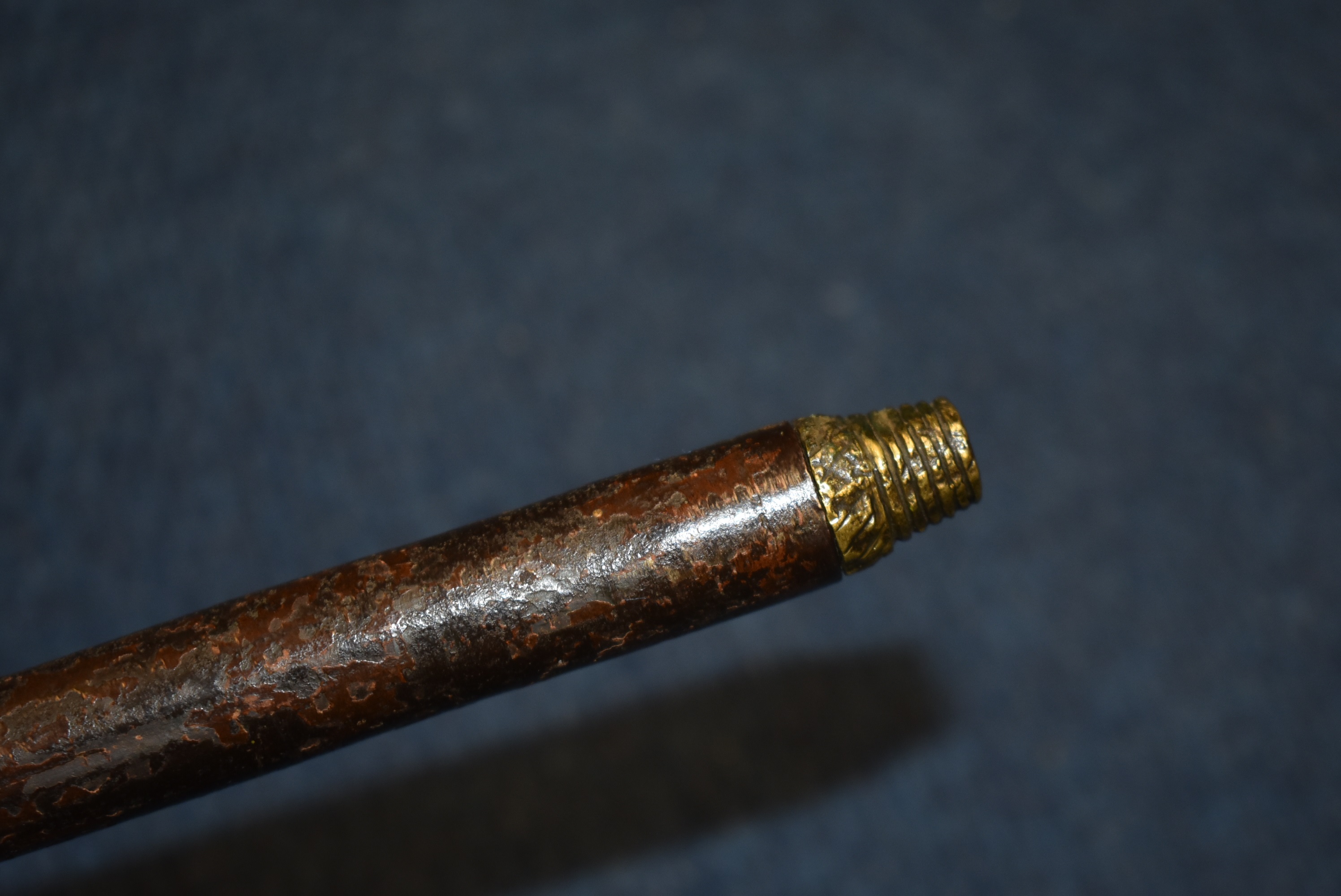 Lot 547 - A 25-BORE PERCUSSION WALKING STICK GUN,